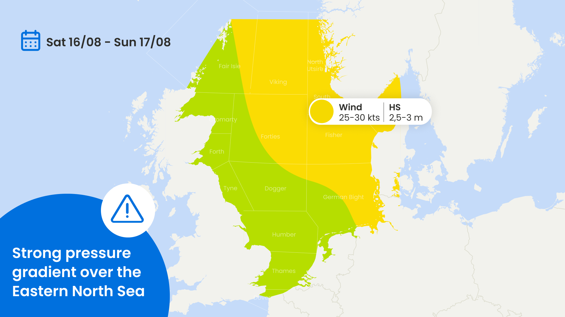 North Sea weather: Calm starts, stormy midweek, breezy weekend