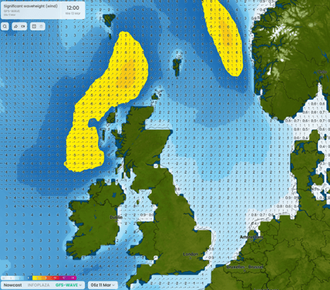 North Sea weather week 11: Multiple low-pressure systems are approaching