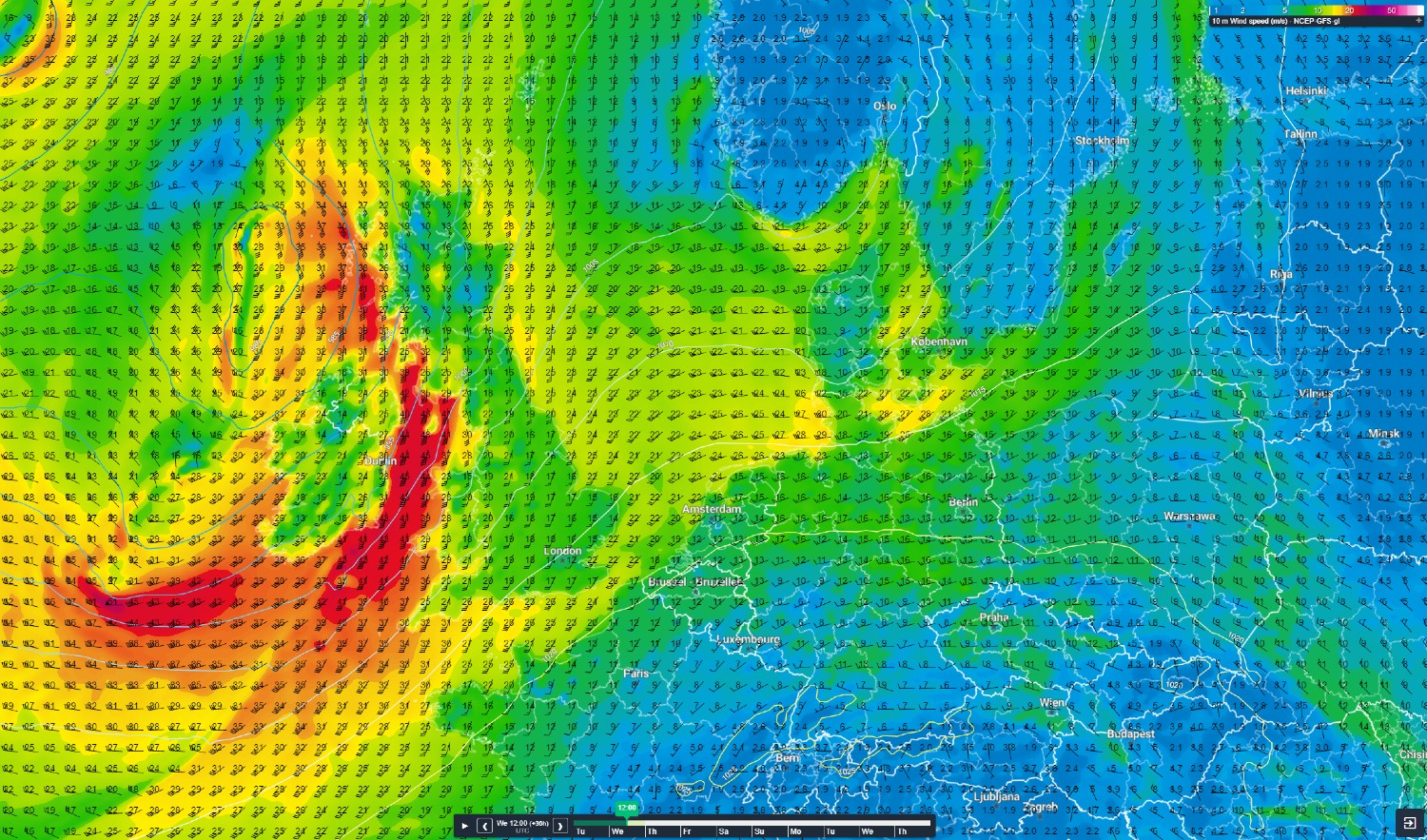 North Sea weather briefing week 44: Unsettled conditions ahead