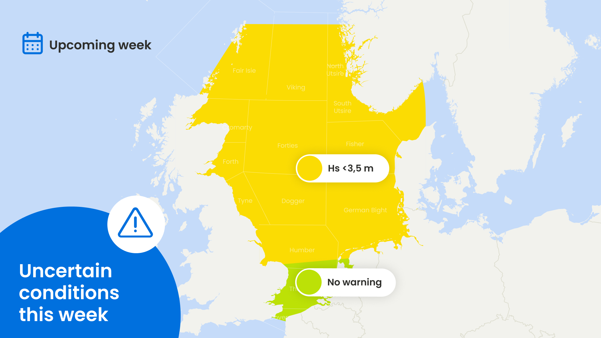 North Sea weather: Changeable conditions over the North Sea