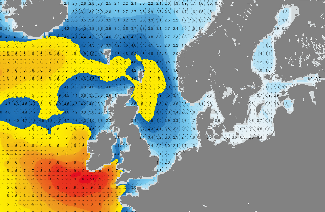 North Sea weather week 49: Mild air enters again, unsettled conditions ...