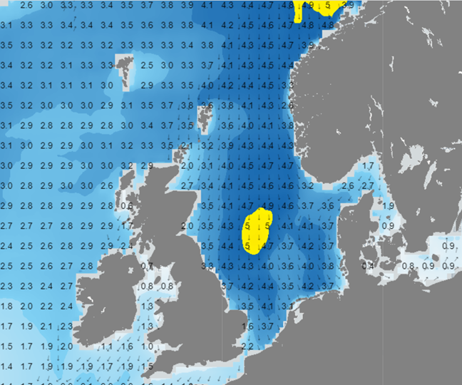 North Sea weather briefing week 8: Dominating high-pressure and swell ...