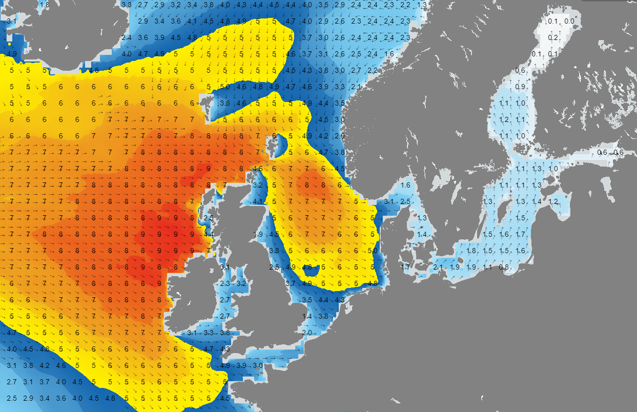 North Sea weather week 51: Strong northwesterly flow later in the week