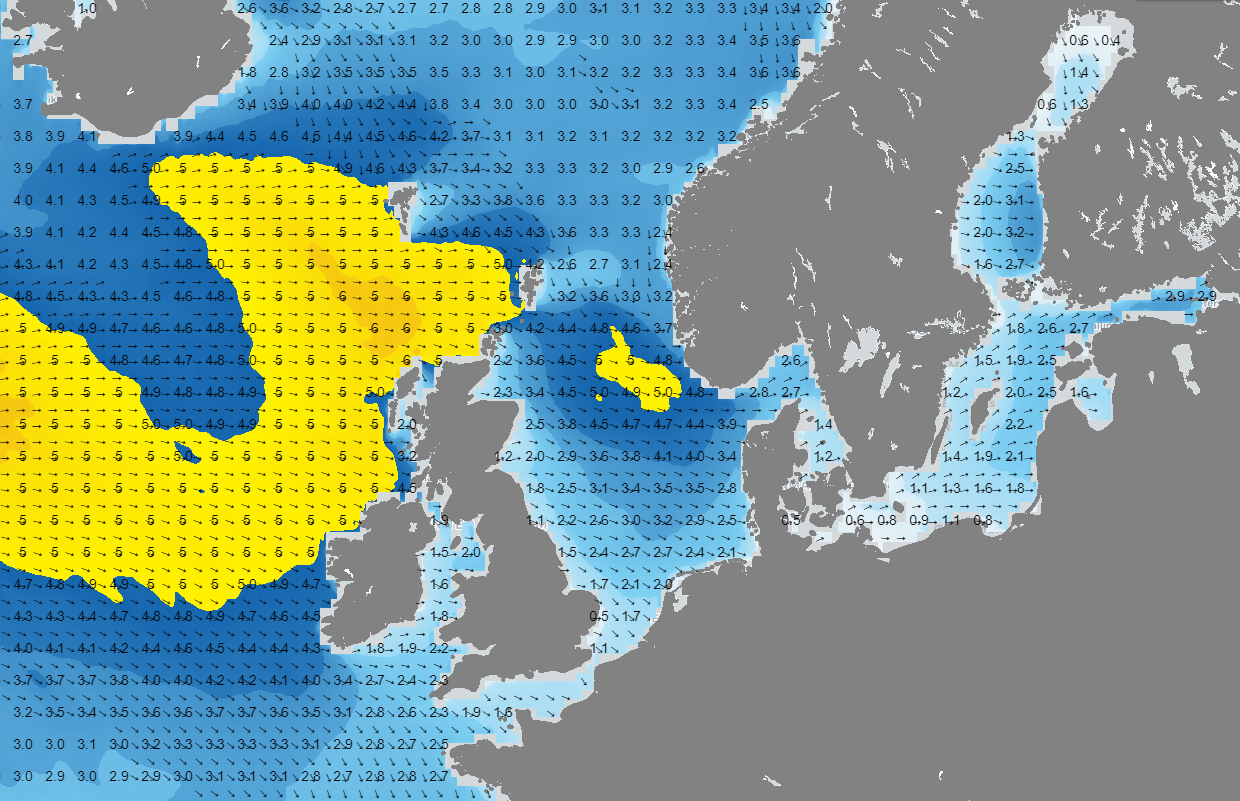 North Sea weather week 51: Strong northwesterly flow later in the week