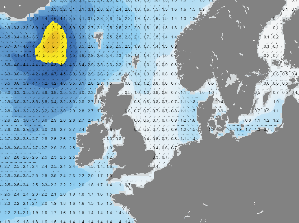 Multiple frontal troughs will pass North Sea, resulting in variable ...