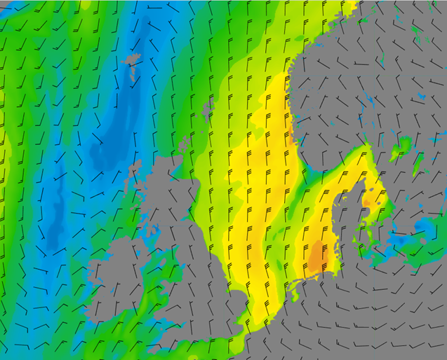North Sea weather briefing week 8: Dominating high-pressure and swell ...