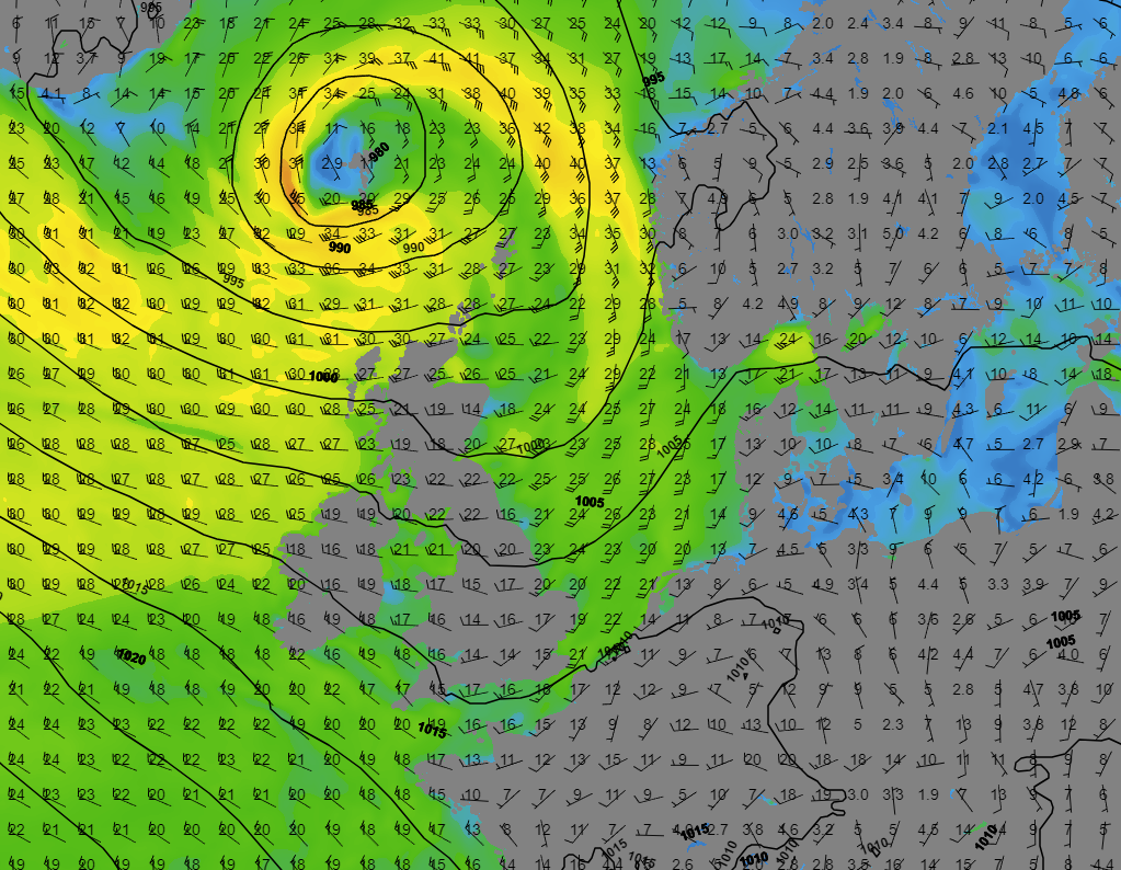 Multiple frontal troughs will pass North Sea, resulting in variable ...