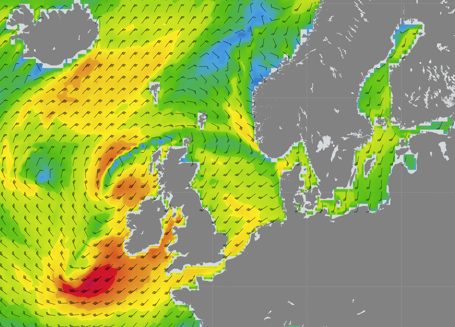 North Sea weather week 46: Several low-pressure areas dominate