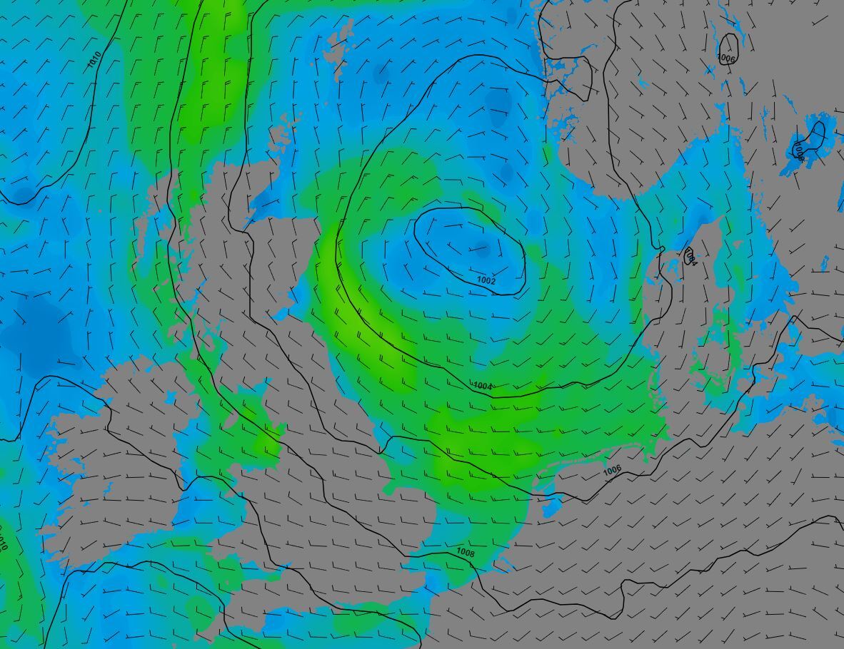 North Sea weather week 35: Low-pressure areas, but calm conditions