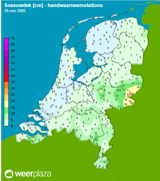Bijzondere wintersituaties: de sneeuwstorm van 25 november 2005