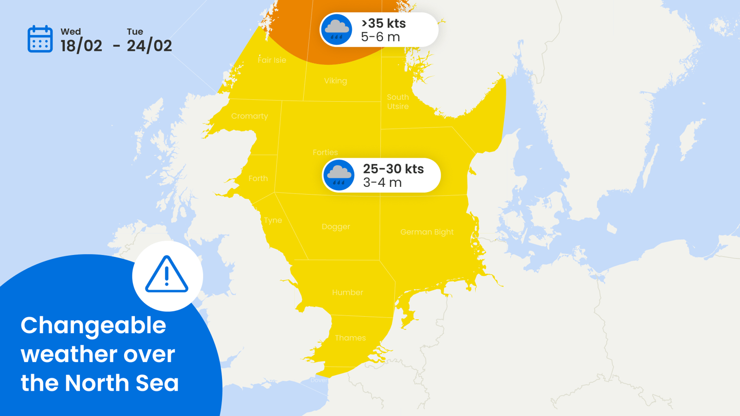 Weekly Weather: Variable conditions over the North Sea in the coming week
