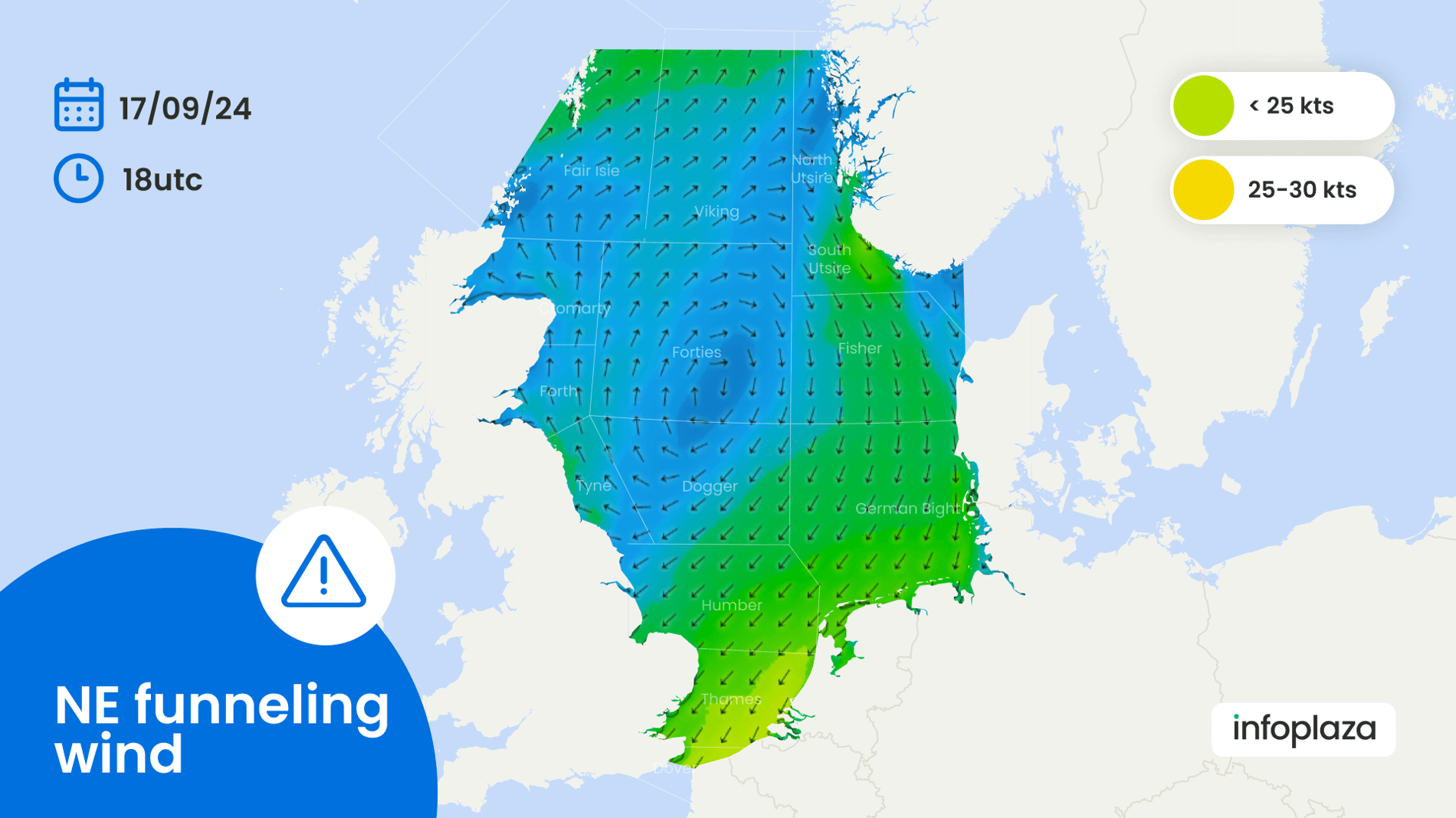 North Sea weather: High pressure dominates over the North Sea