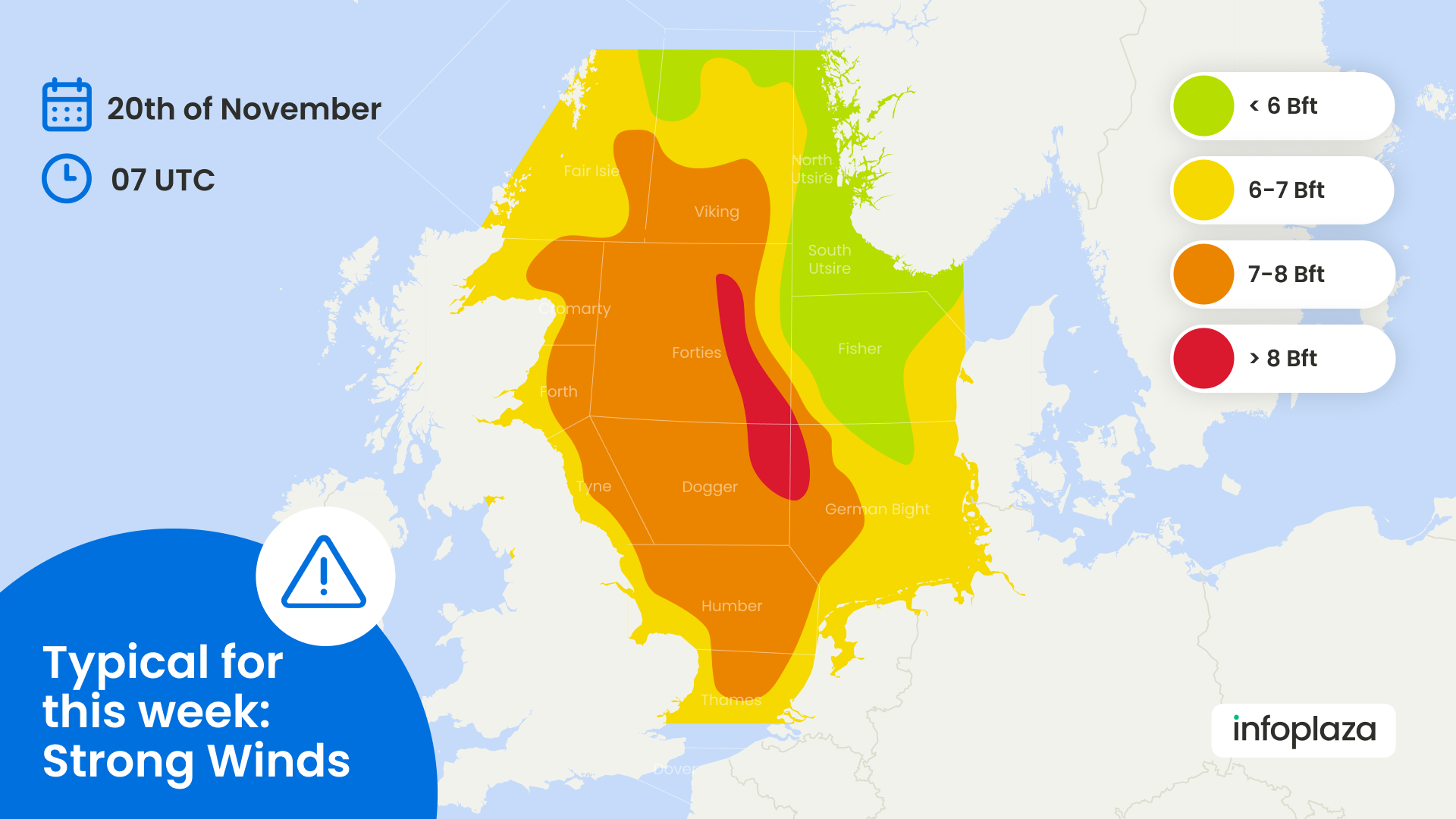 North Sea Weather: upcoming week marked by unsettled conditions
