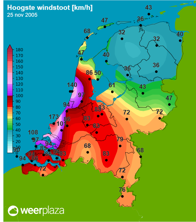 Bijzondere wintersituaties: de sneeuwstorm van 25 november 2005