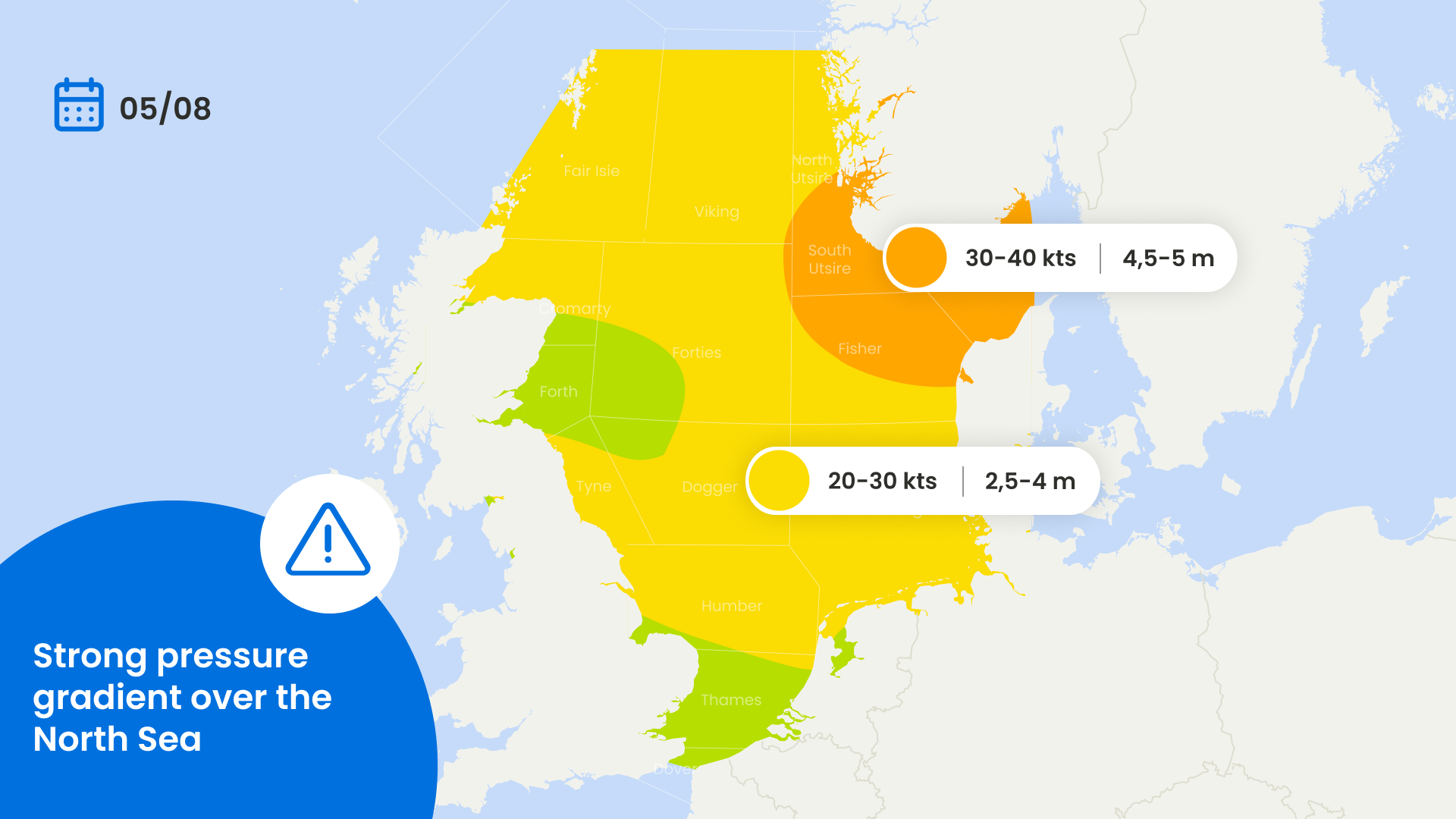North Sea weather: Unsettled conditions dominate: low pressure & strong ...