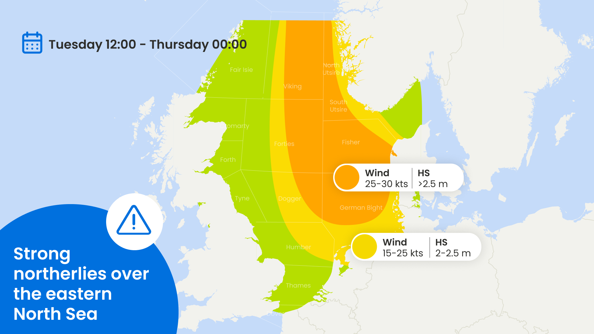 North Sea weather: Large differences and decreasing confidence towards ...